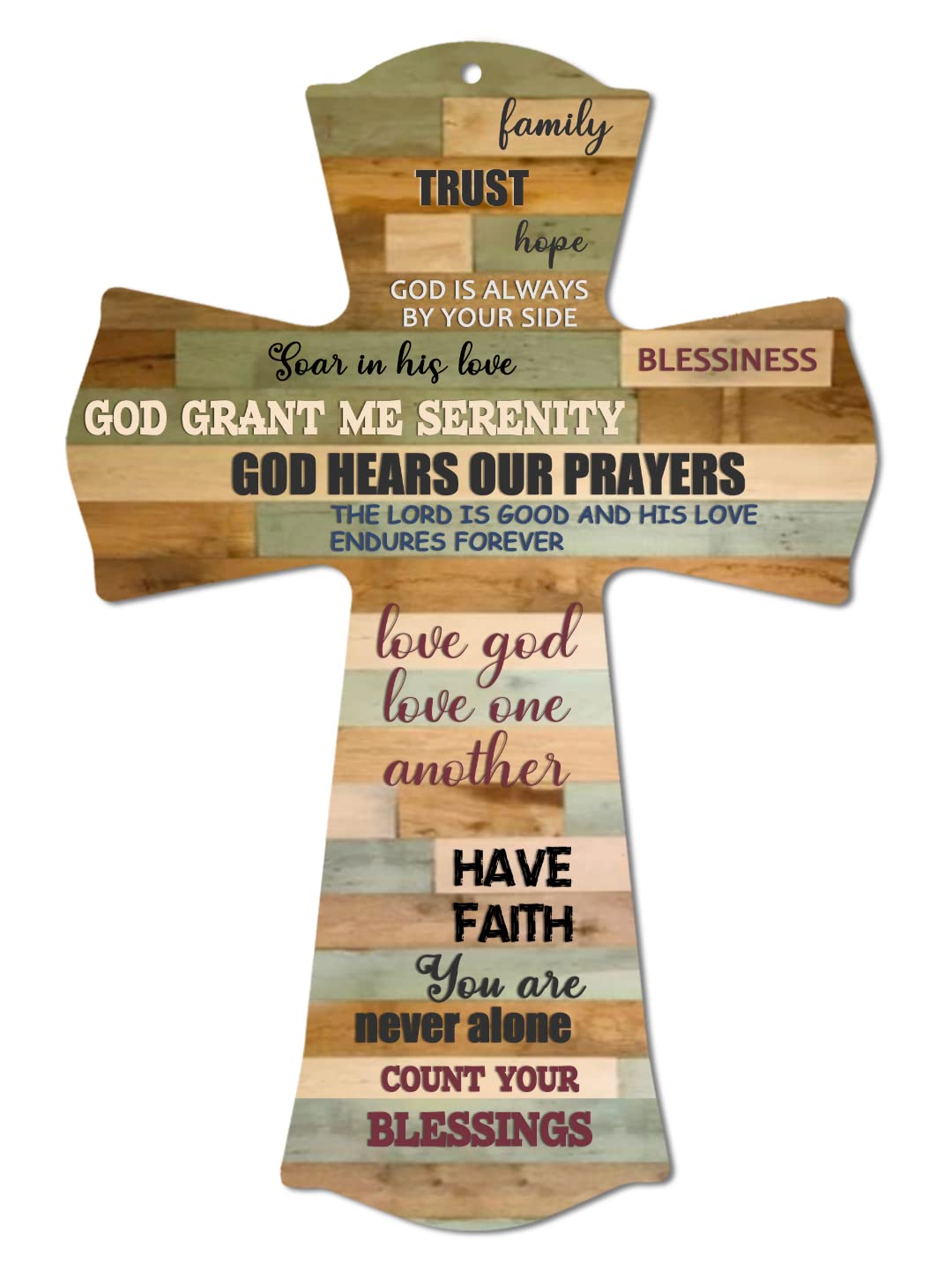Snapklik.com : Rustic Christian Bible Verse Wooden Cross Inspirational ...
