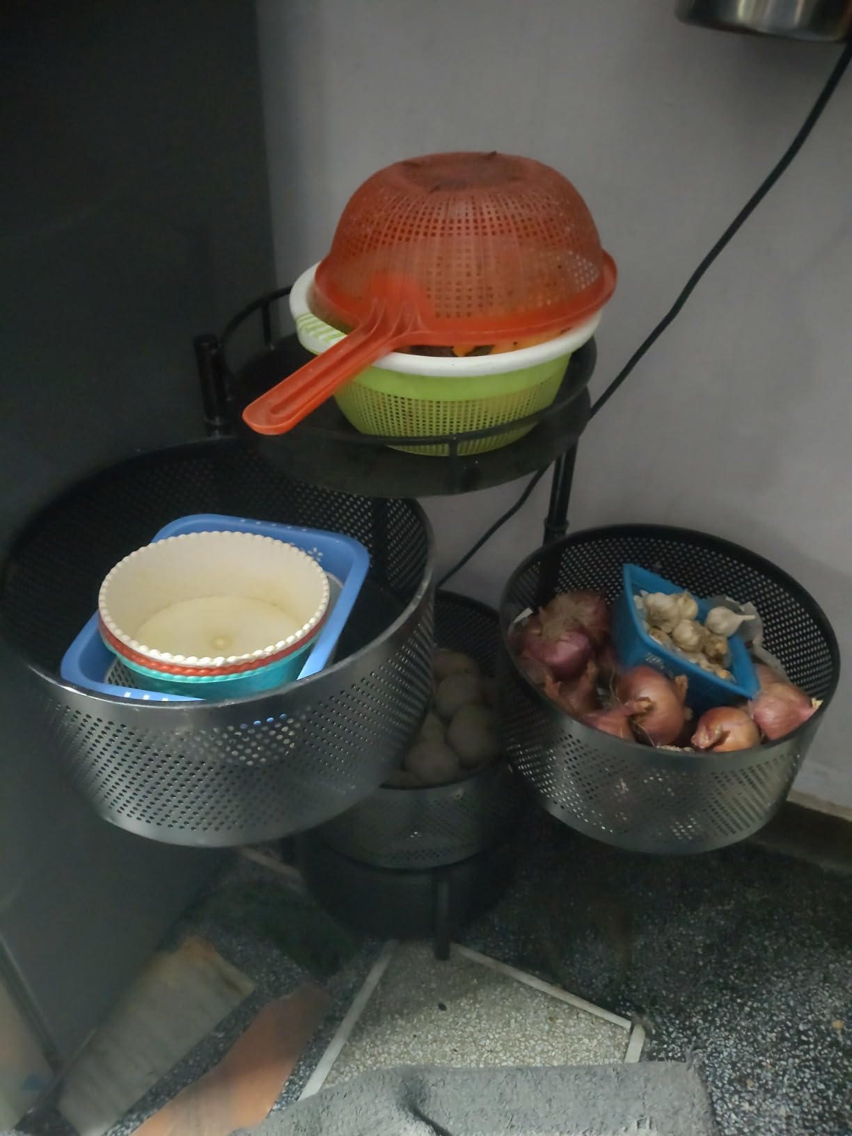 Buy Amazon Brand - Solimo GI Round Trolly 4 Layer Black Online at Low ...