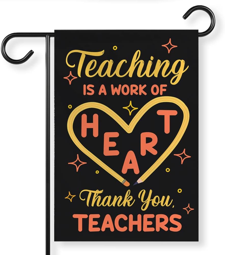 Amazon.com : COIASY - Teaching Is A Work Of Heart Teacher Appreciation ...