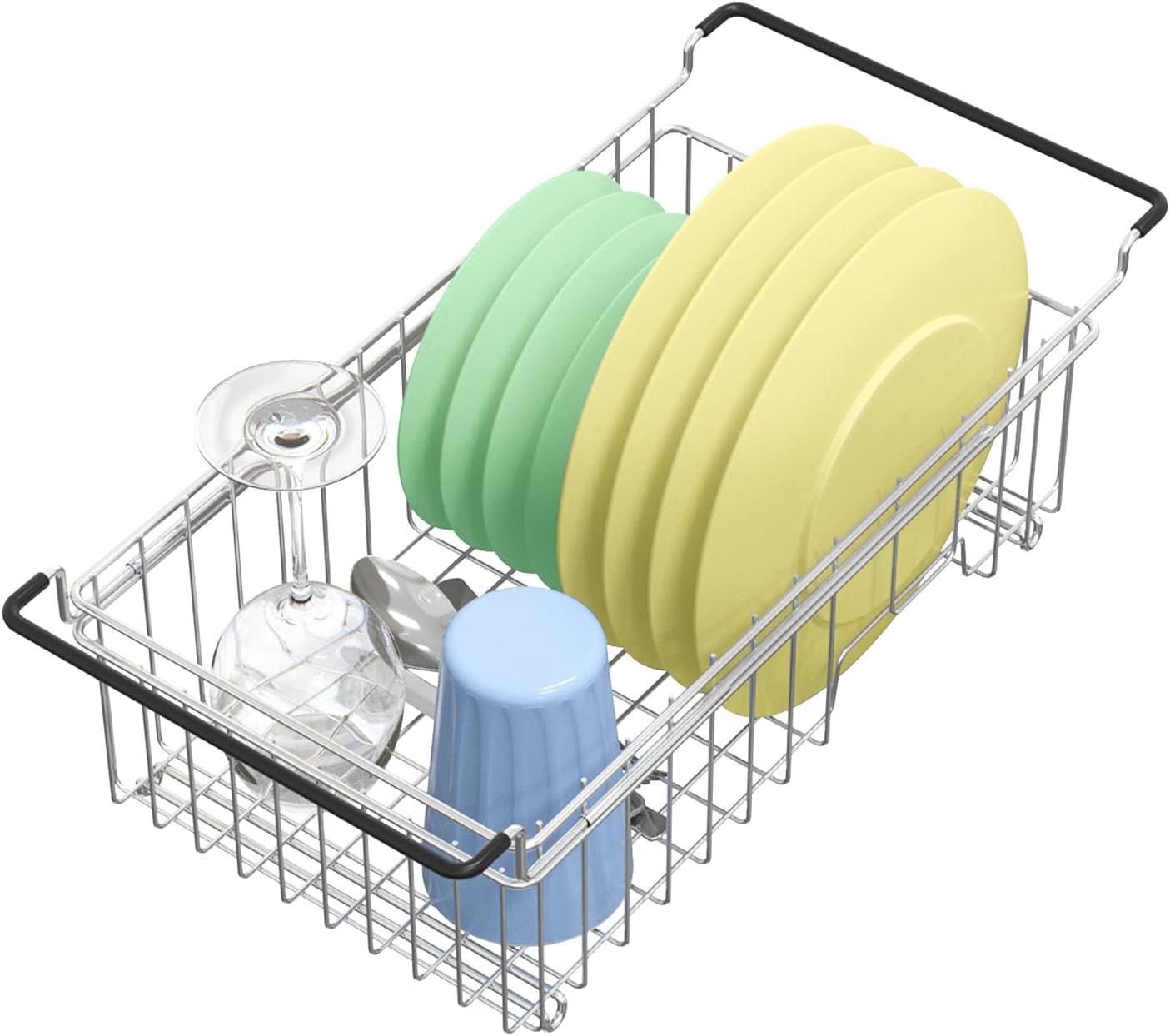 Amazon.com - Expandable Over the Kitchen Sink Small Dish Drainer Drying ...