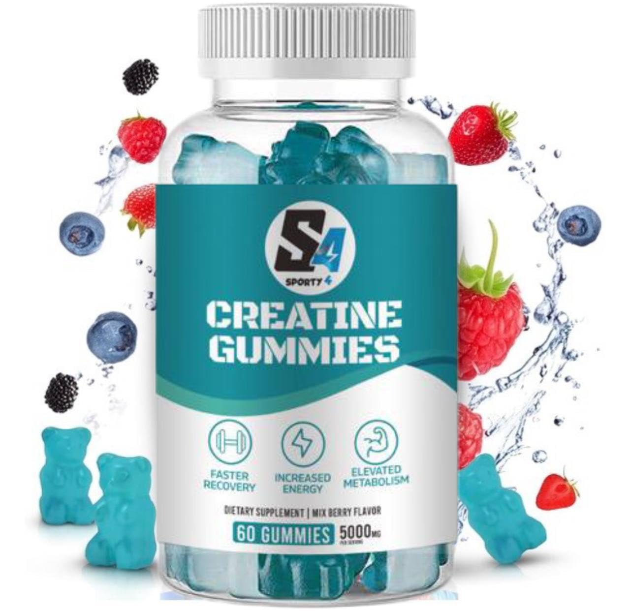 Creatine Monohydrate Gummies 5000mg Gummy : Amazon.co.uk: Health ...