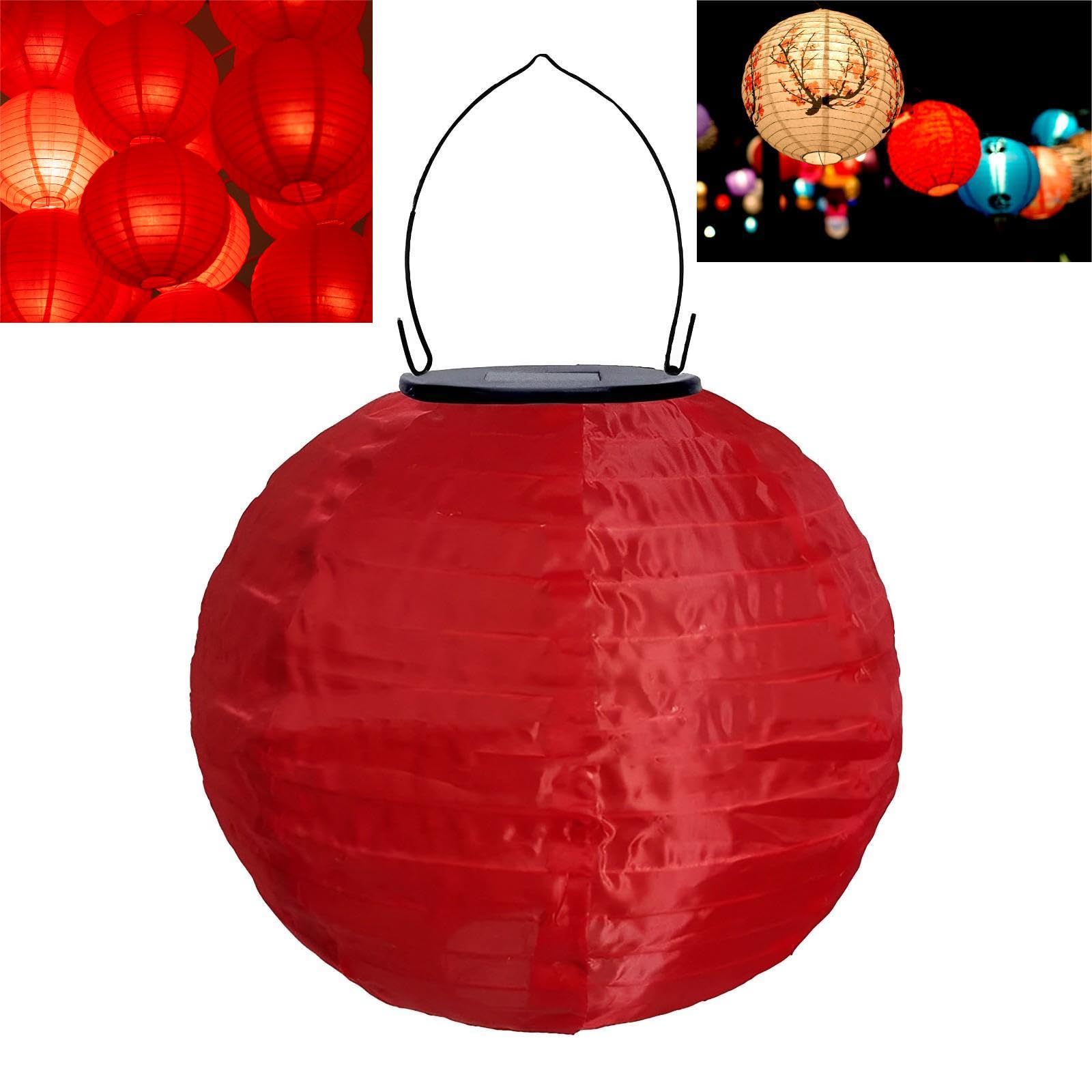 Red Solar Light Lantern SOLVINDEN LED Solar Powered Pendant Lamp,