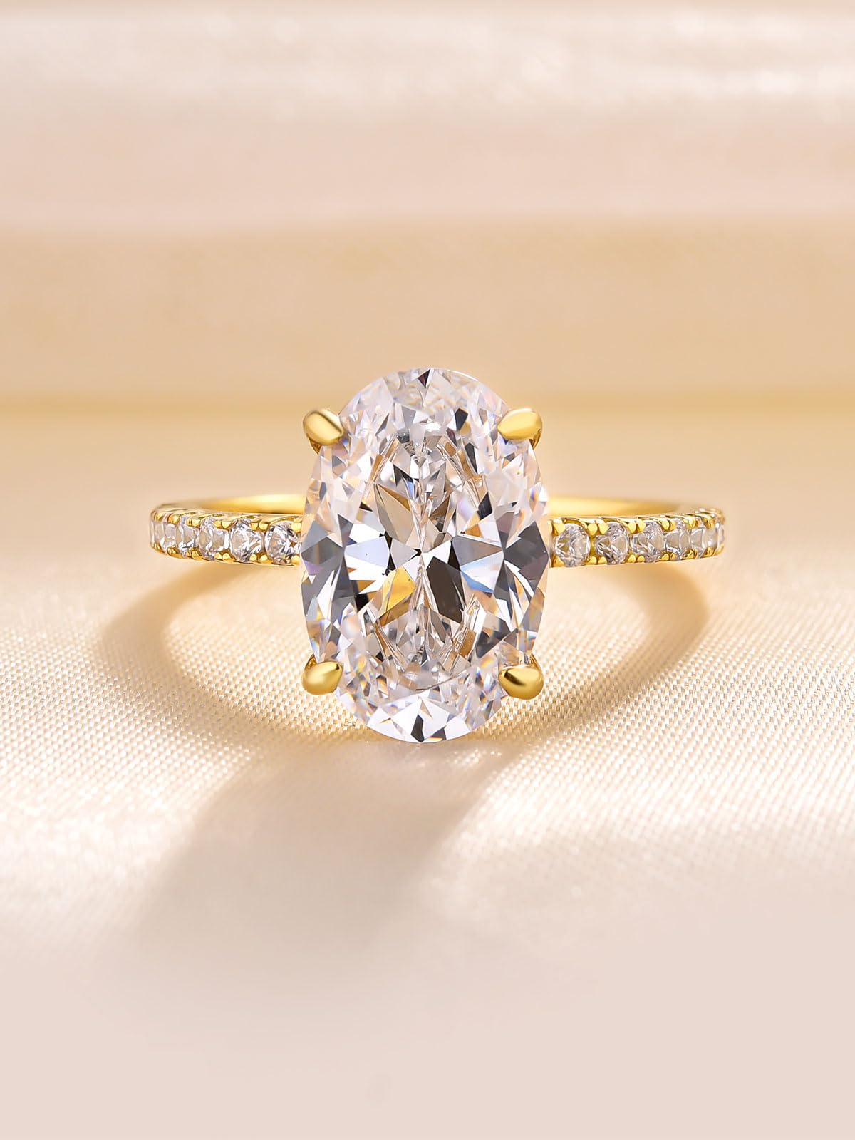 Snapklik.com : Effinny 3.5ct Elongated Oval Cut Engagement Ring,No ...