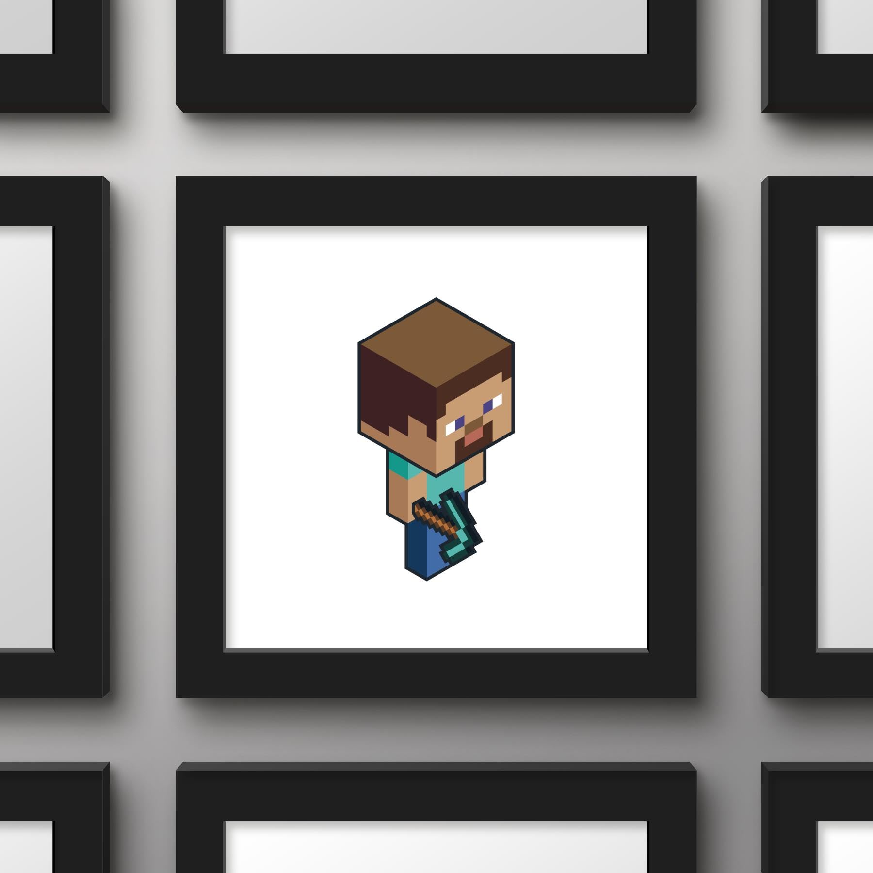 Minecraft Steve Pixel Art Minecraft Steve & Alex Pixel Art Evolution