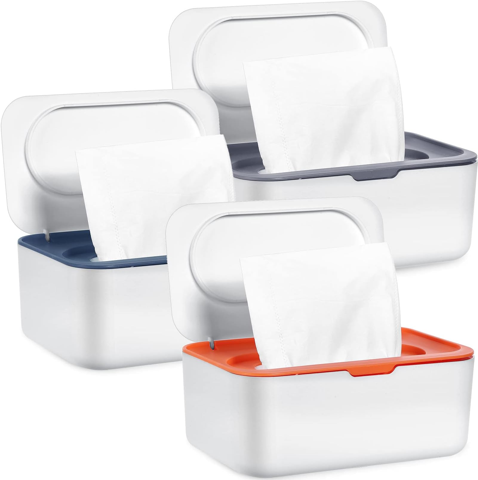 Amazon.com : 6 Pack Baby Wipes Dispenser Wipe Holder with Lids ...