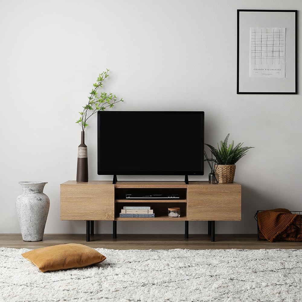 Amazon｜LOWYA ロウヤ テレビ台 テレビボード パソコン台 オープンラック オーディオラック 114cm シャビーナチュラル｜ローボード・テレビ台 オンライン通販