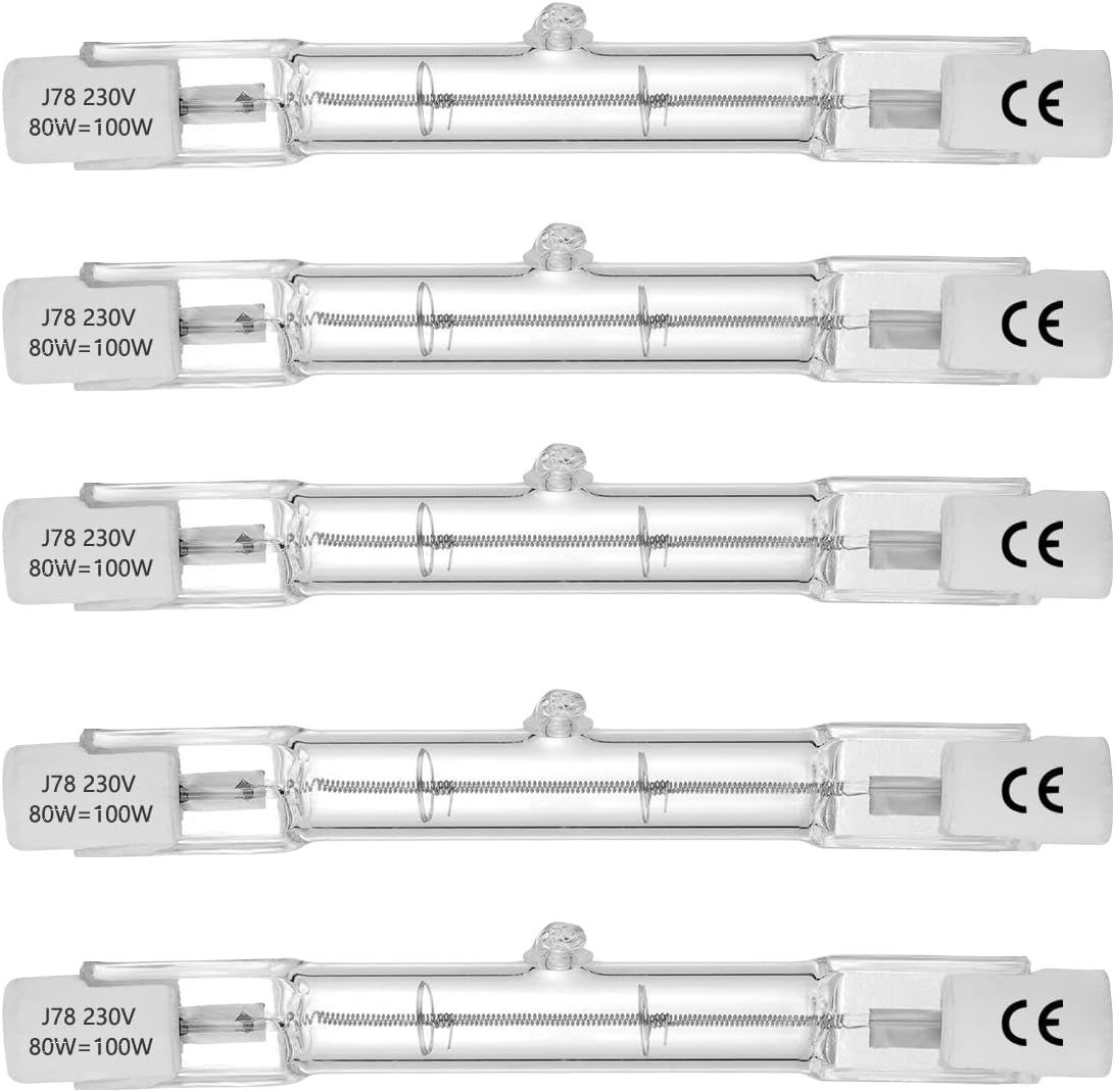 LAMPADA ALOGENA DURA LINEARE R7S 118mm 80W = 100W : Amazon.it: Altro