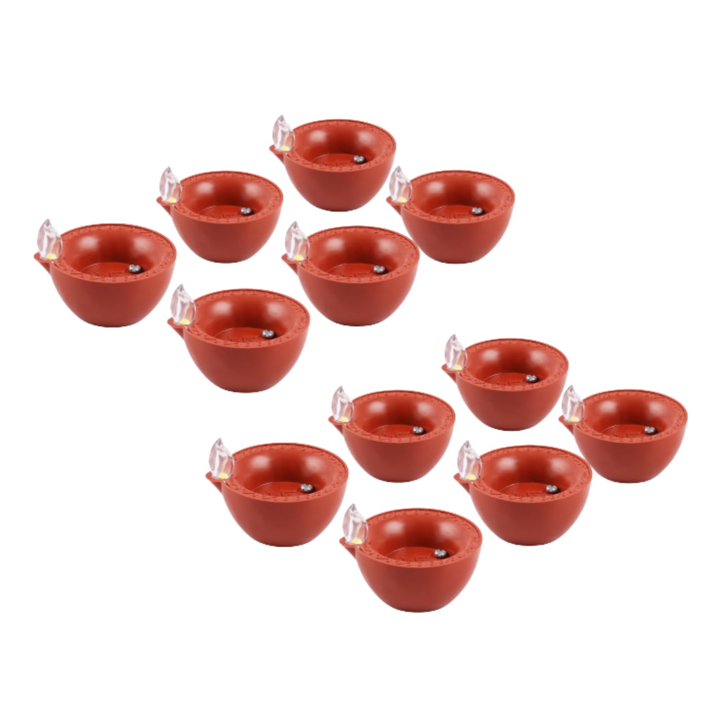 Buy Present Mart Water Sensor Electric LED Diyas Set of 12 Plastic ...