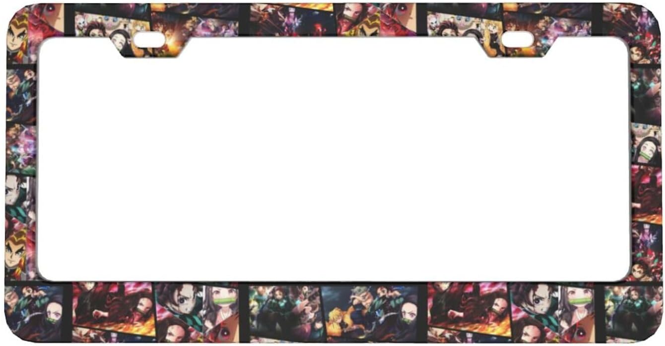 Amazon.com: Anime Aluminum License Plate Frames 2pcs Metal License ...