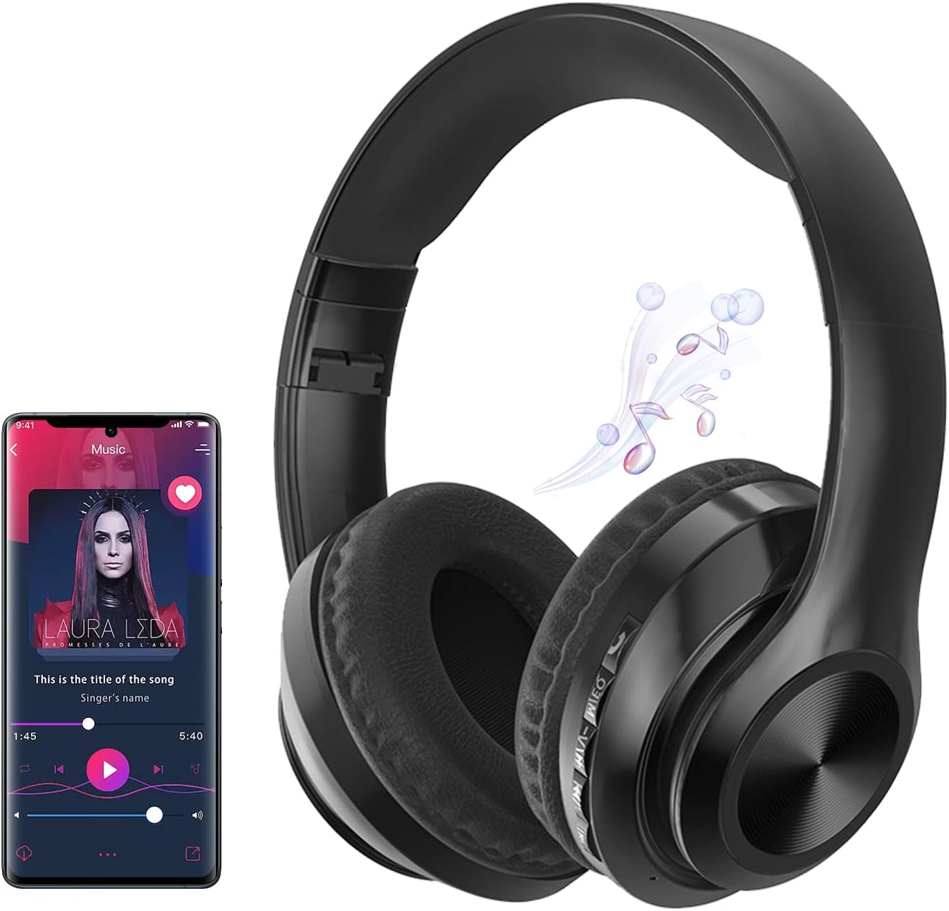 LINK BITS Audifonos Inalámbricos Diadema Plegables, Audífonos Bluetooth ...