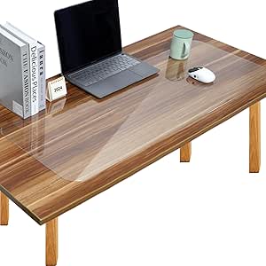 YUNSHANGHE Clear Desk Mat, 60 x 40 cm Non-Slip Clear Desk Pad, Desk ...