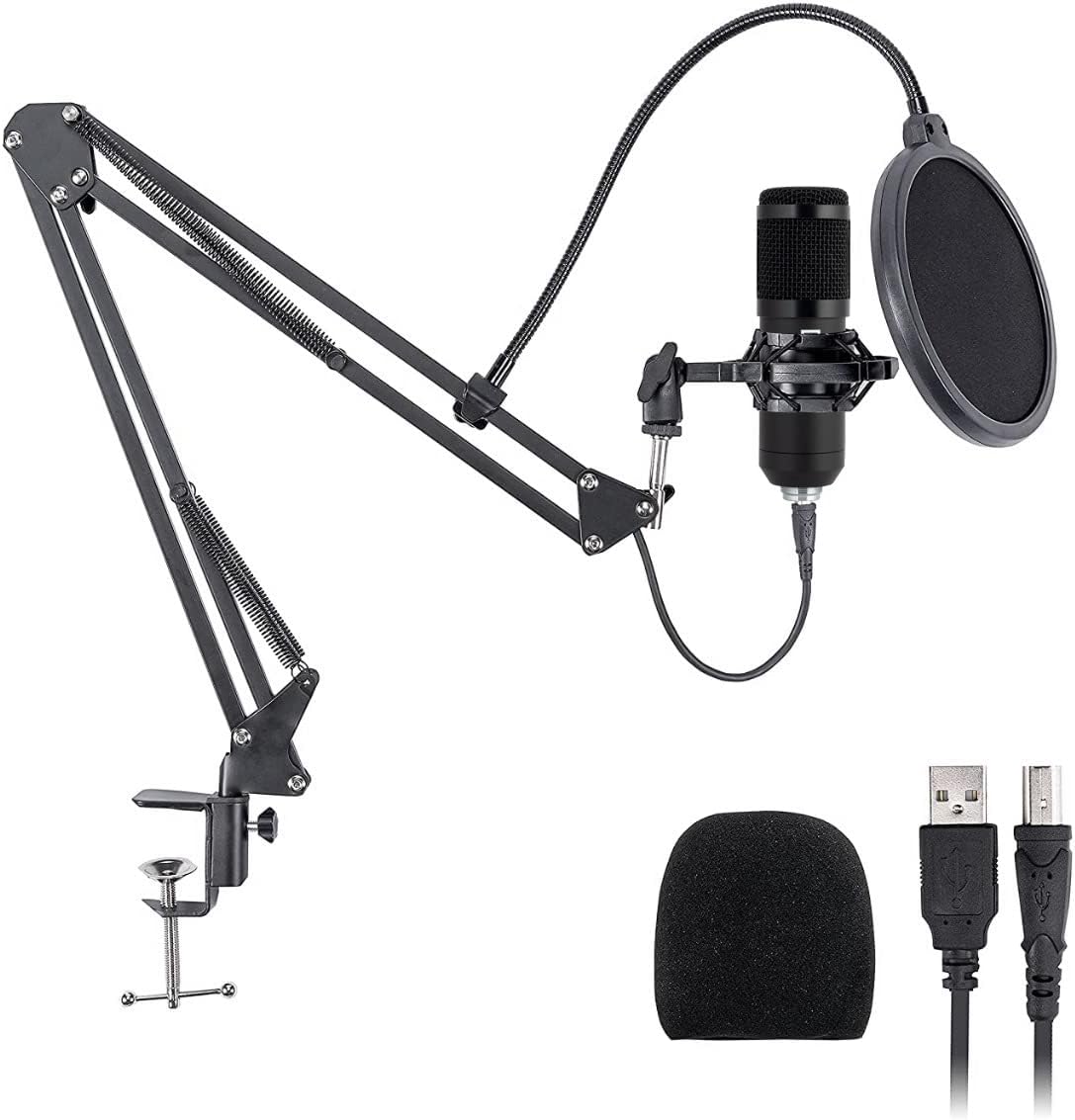 Powerpak BM-800 USB Condenser Microphone Mic Kit | for Gaming, Podcast ...