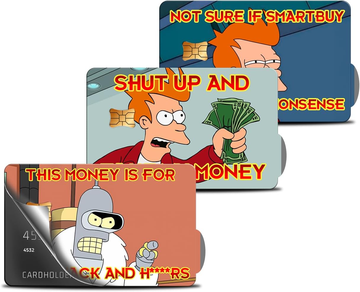 Amazon.com: 3 Credit Card Protector Set – Future Funny Meme Design ...