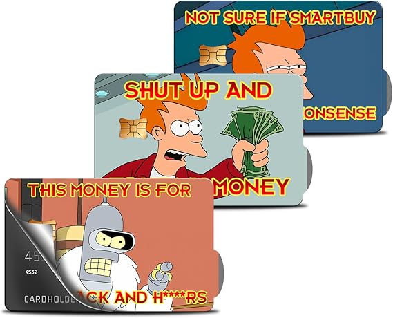 Amazon.com: 3 Credit Card Protector Set – Future Funny Meme Design ...