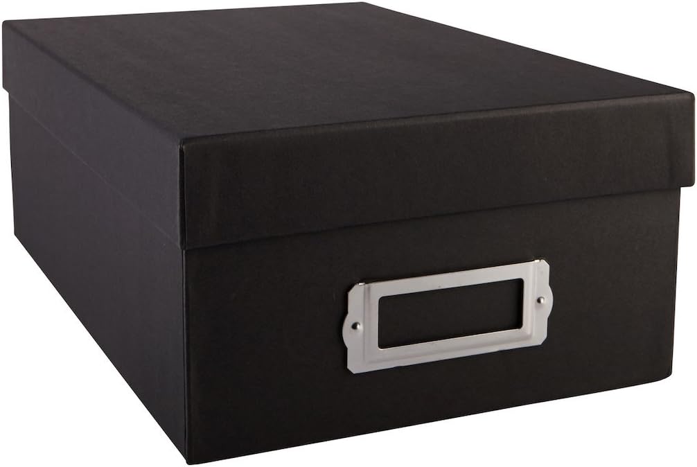 Amazon.com: Recollections Black Memory Photo Storage Box 12.25" x 4" x ...