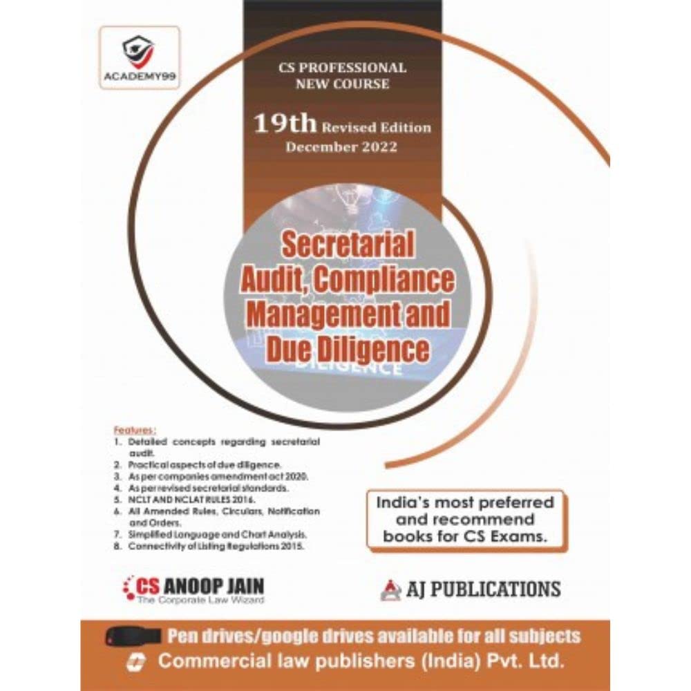 Buy Secretarial Audit Compliance Management & Due Diligence Book Online ...