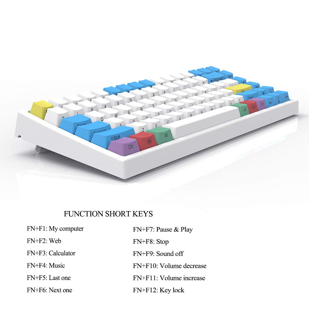 Keycool Holiday 84 Mini Mechanical Gaming Keyboard Cherry MX Switch 80% ...