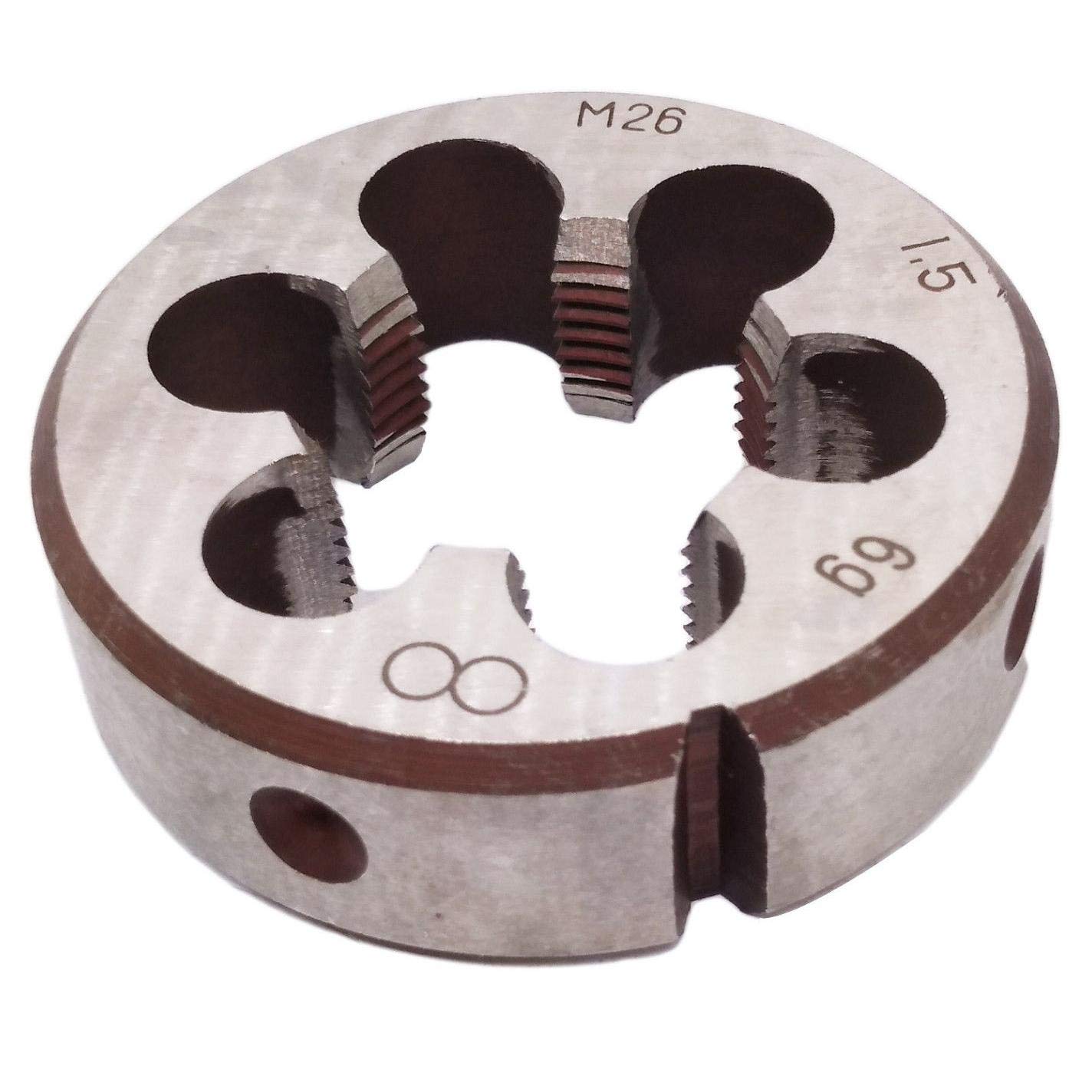 HSS 26mm x 1.5 Metric Die Right Hand Thread M26 x 1.5mm Pitch : Amazon ...