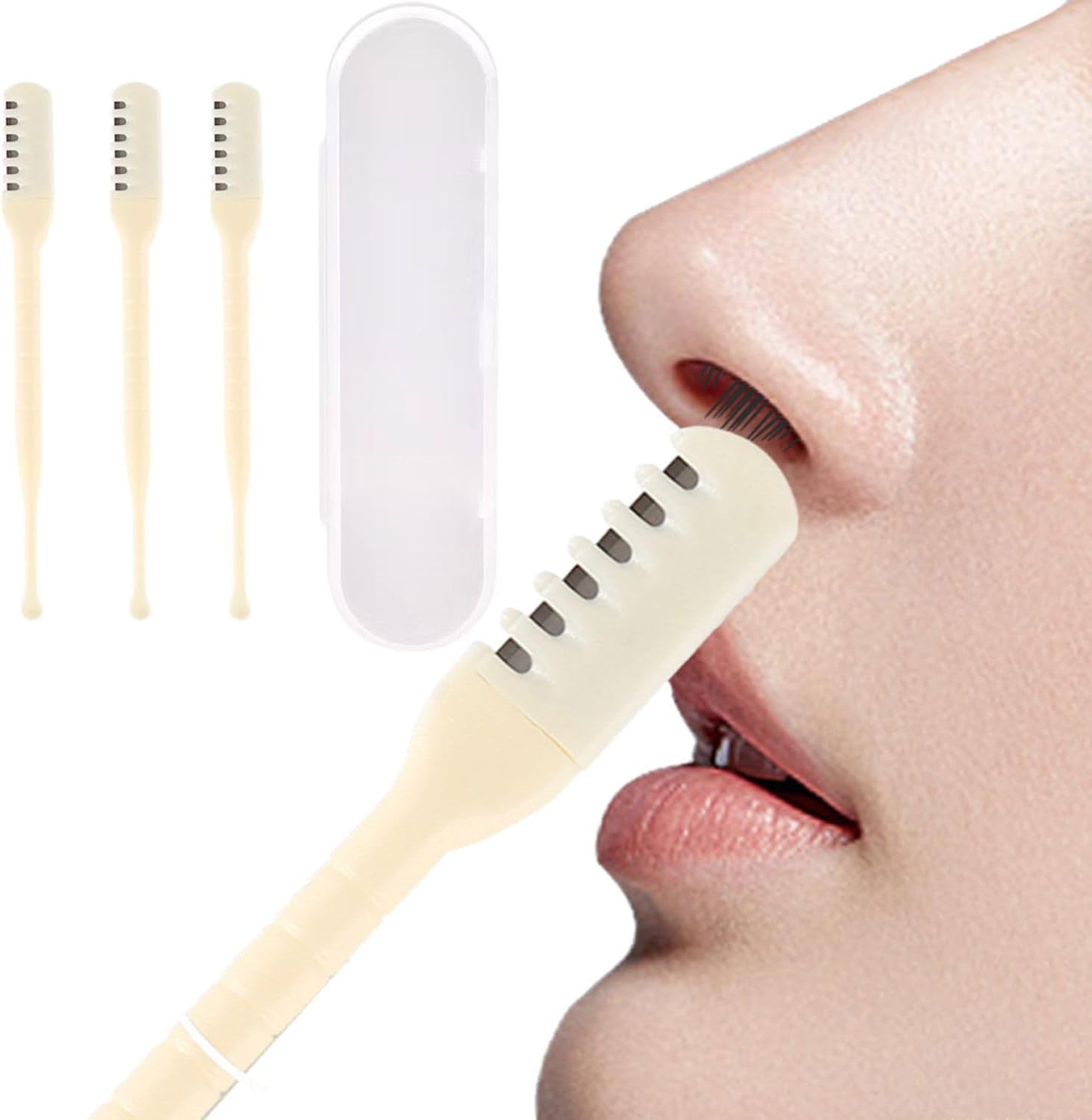 Amazon.com: Mjaie Nasal Hair Cutter 360 Degree Rotating Nose Hair ...