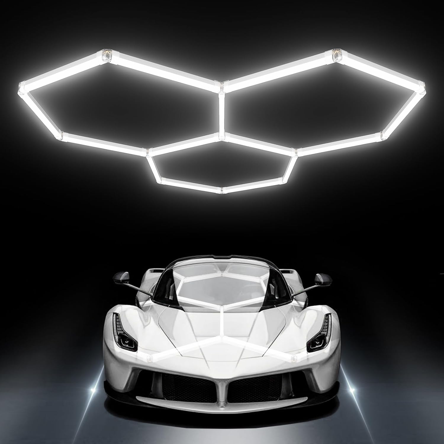 LIFETOWE Hexagon Garage Lights, 16 Pack Hexagon Ceiling Light Updated ...