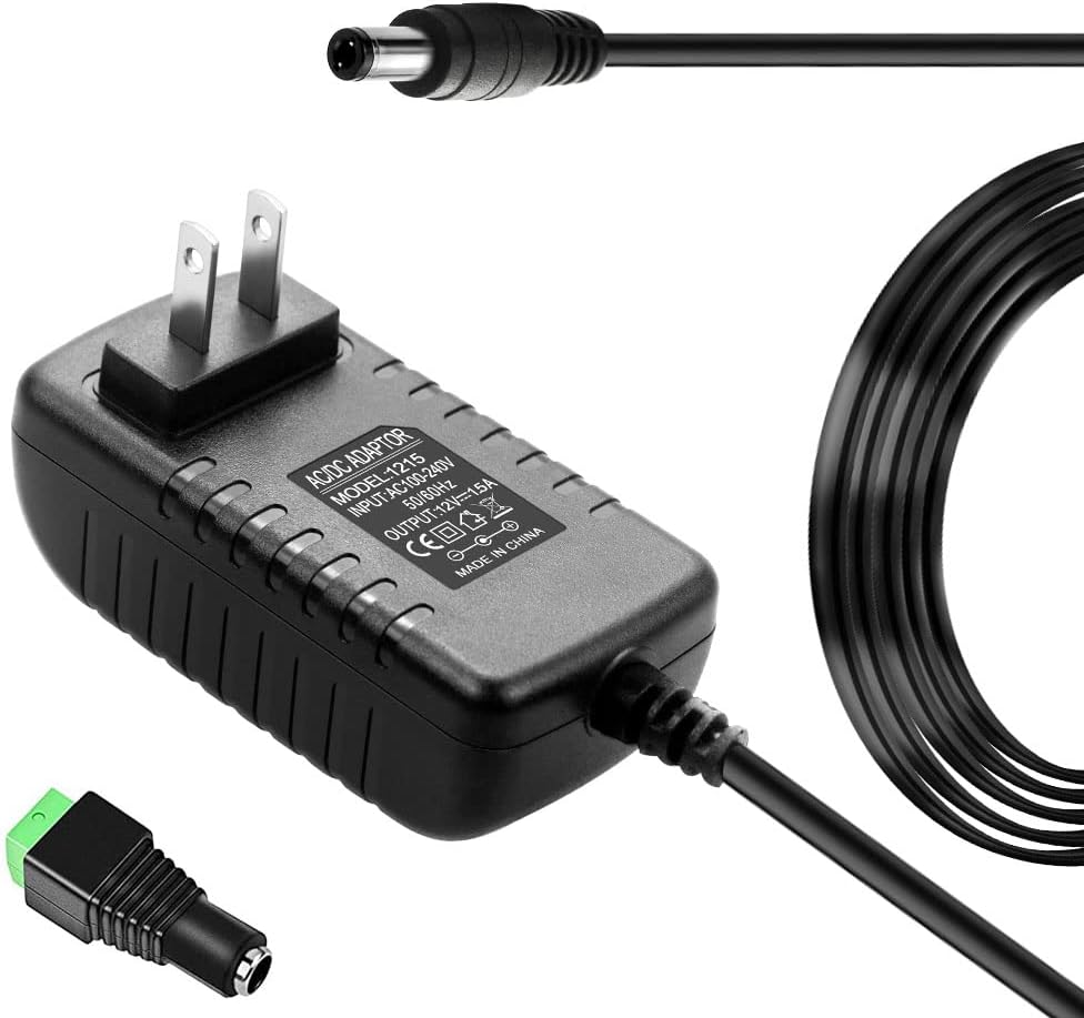 Amazon.com : 12V 1.5A Power Supply Adapter AC 100-240V to DC 12volt 18W ...