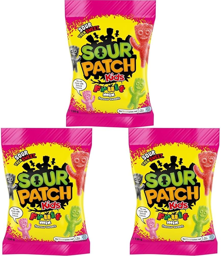 Sour Patch Mixed Fruit Flavoured Sour Sweets, Sour Then Sweet Candies ...