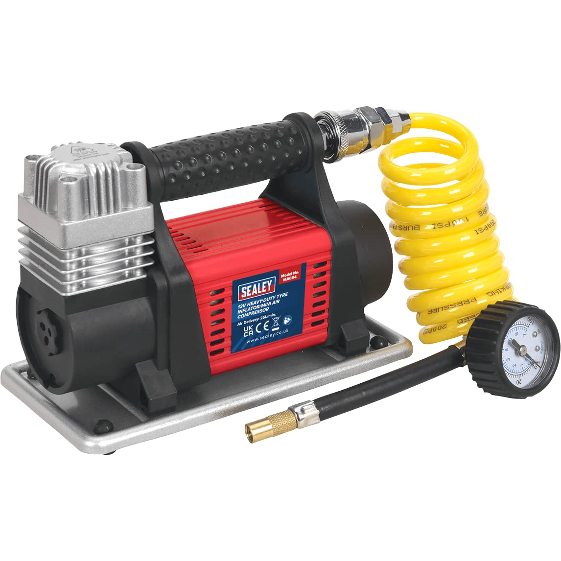 Sealey MAC04 12V Heavy-Duty Mini Air Compressor : Amazon.co.uk: Automotive