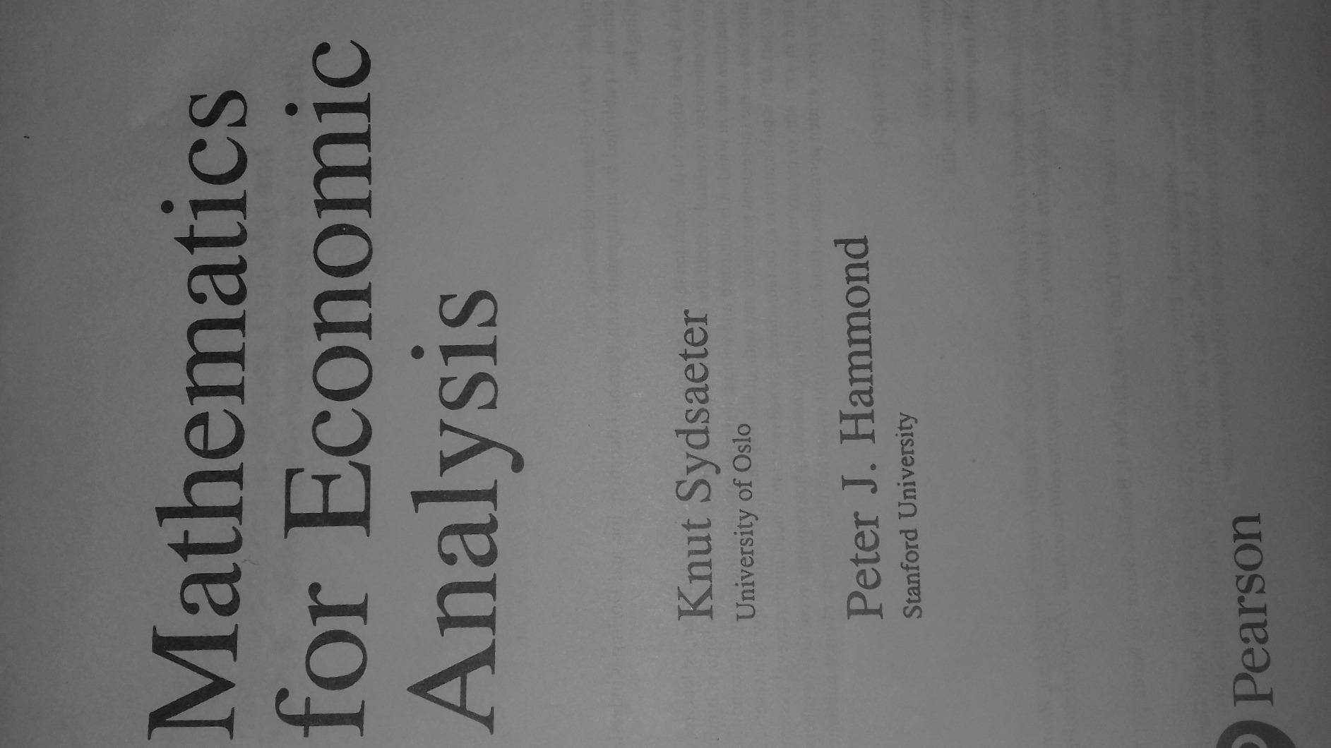 Buy MATHEMATICS FOR ECONOMIC ANALYSIS, Book Online at Low Prices in ...