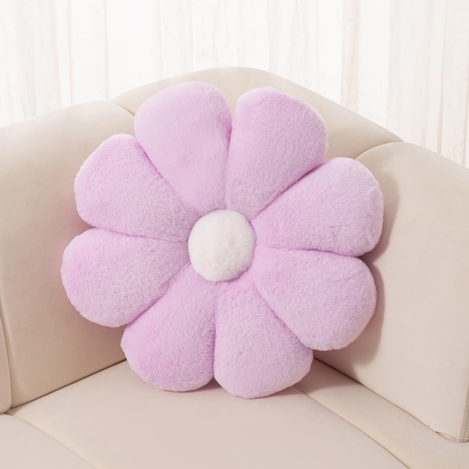 Amazon.com: FIONOUT Flower Pillow Decorative Throw Pillows 17.7In Soft ...