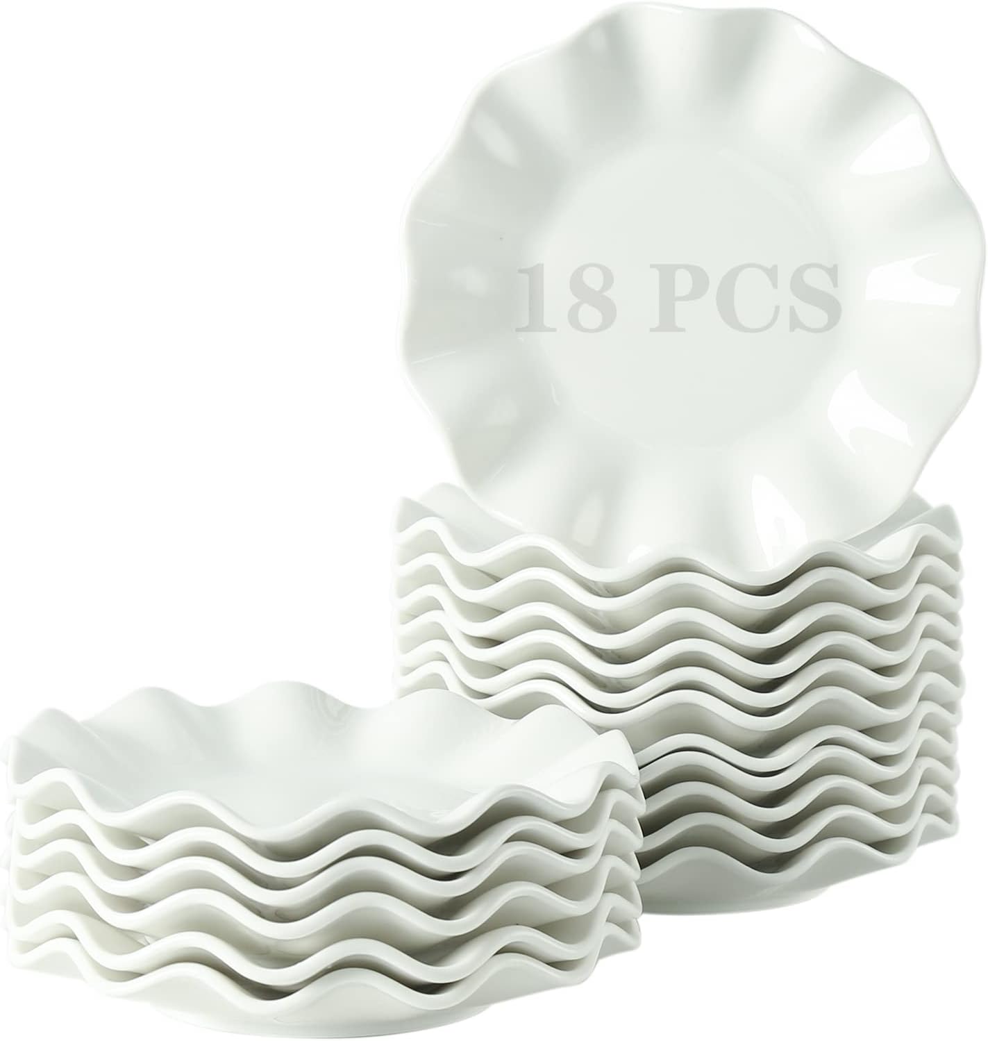 Fasmov Paquete de 8 platos de ensalada de vidrio de 8 pulgadas ...