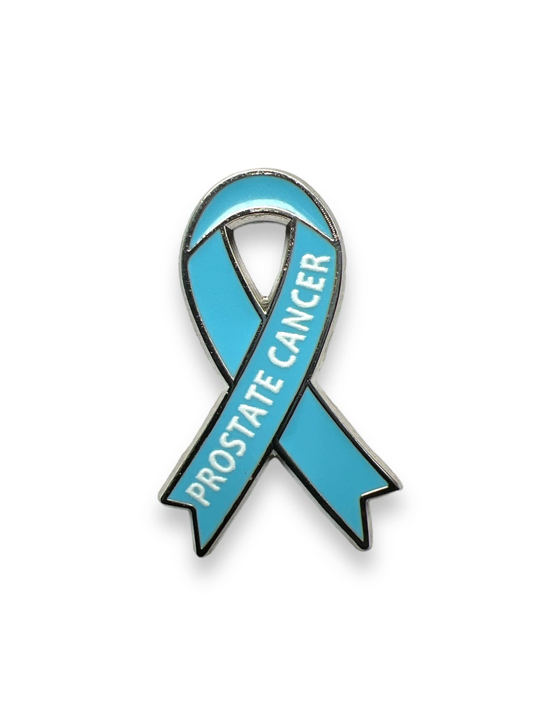 Prostate Cancer Awareness Blue Ribbon Pin Badge : Amazon.co.uk: Fashion