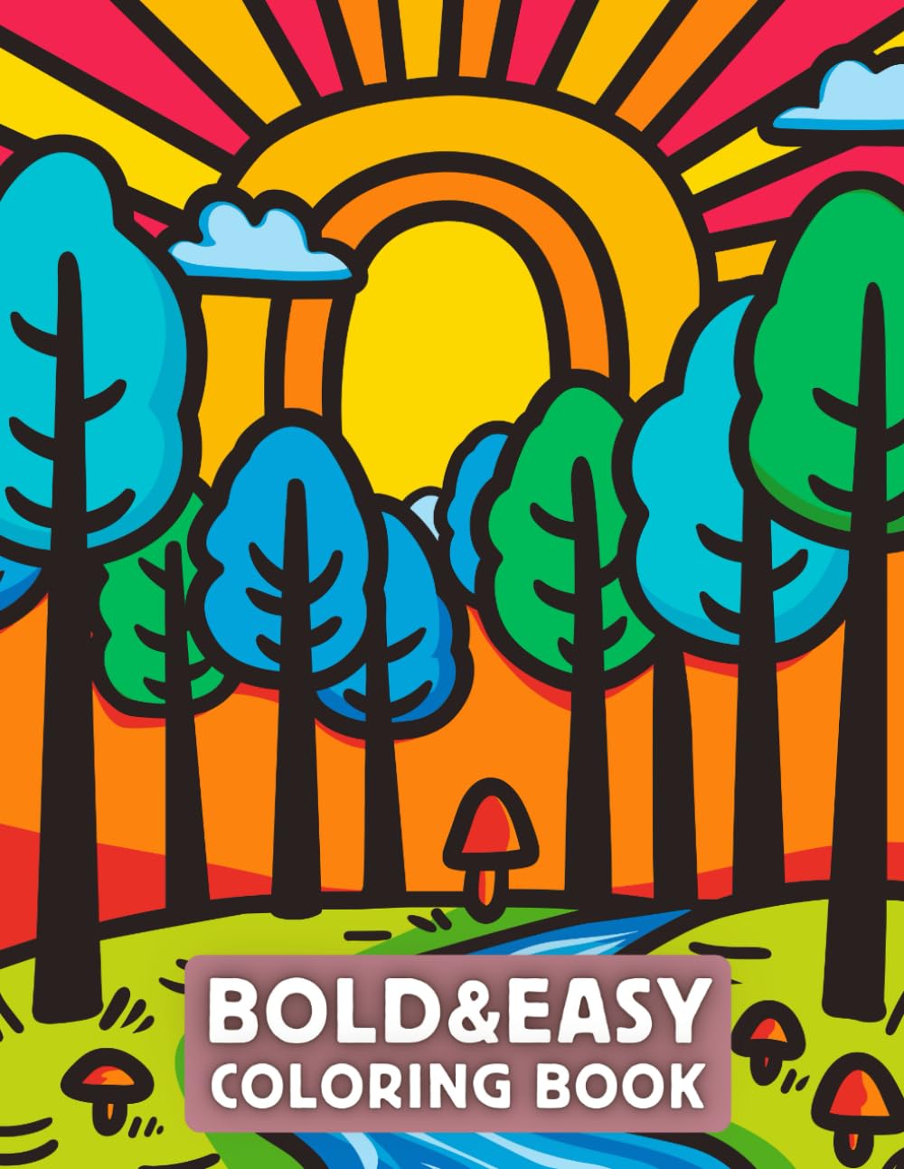 Amazon.com: Bold and Easy Coloring Book for Adults, Kids, Teens, and ...