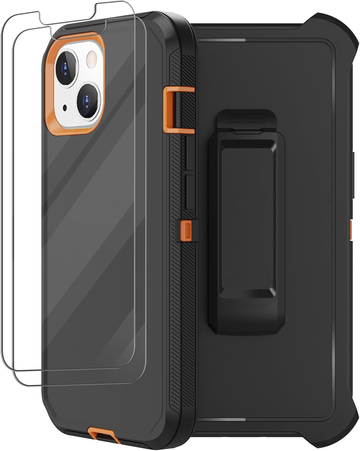 Amazon.com: Yowtrey for iPhone 13 Case with Clip Belt, Heavy Duty ...