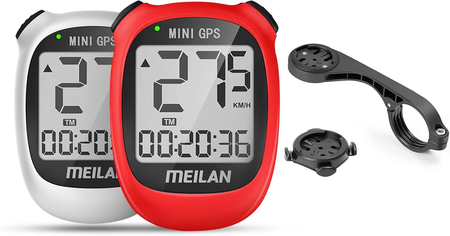 Amazon.com : MEILAN M3 Mini GPS Bike Computer 2 Pack (White and Red ...