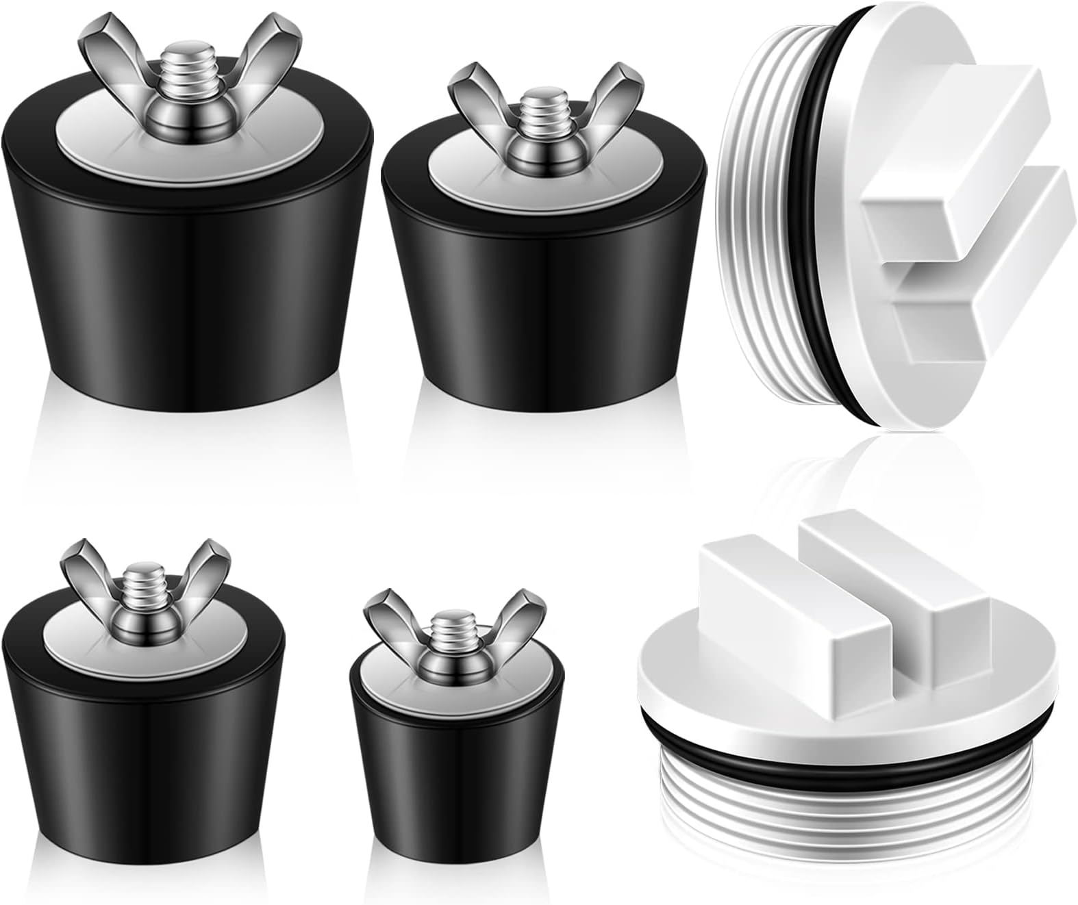 Amazon.com: JenPen 6 Pcs Pool Skimmer Plugs Set 4 Size Skimmer Plug for ...