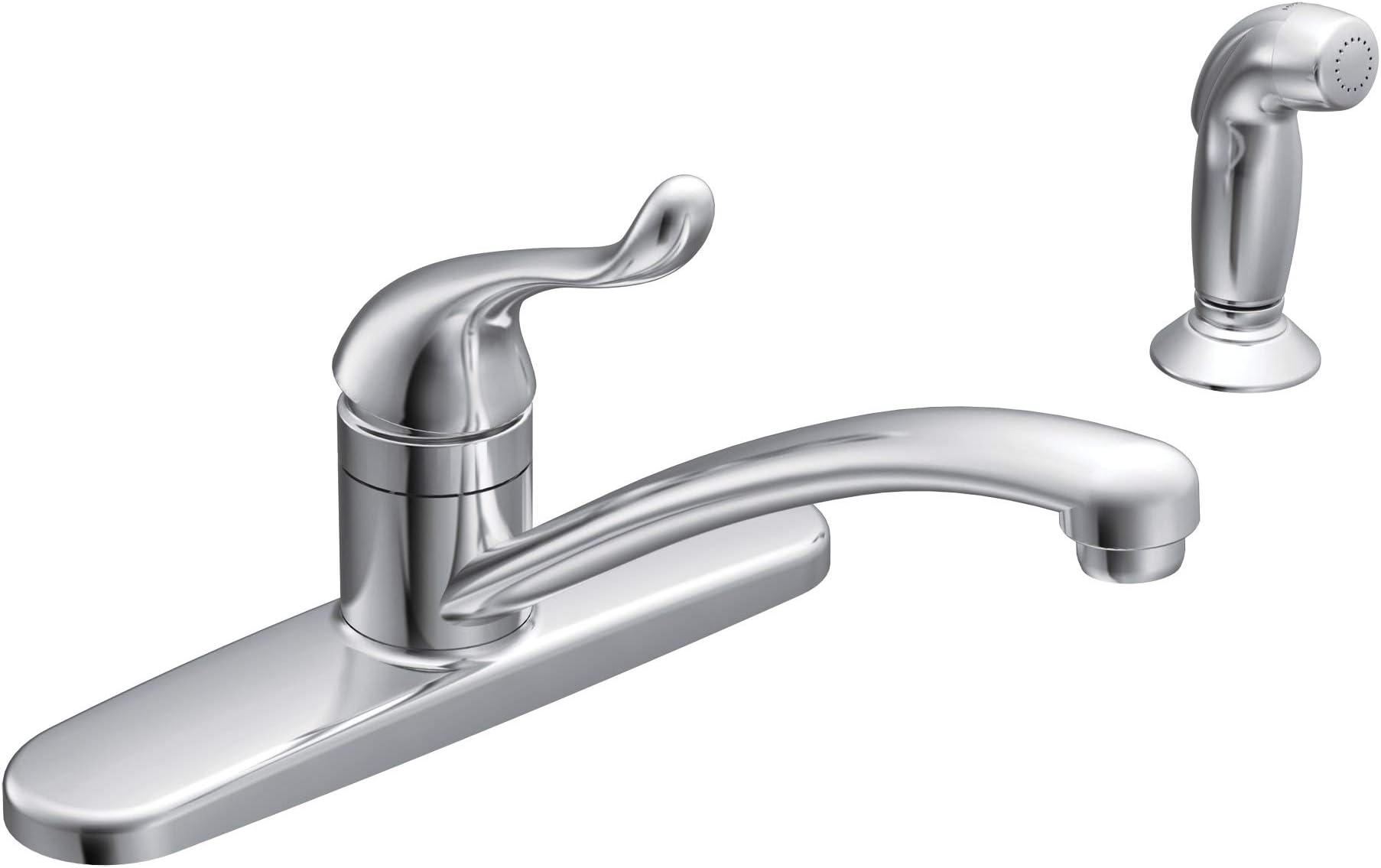 Moen 87999 High-Arc Kitchen Faucet with Side Spray from the Weatherly ...
