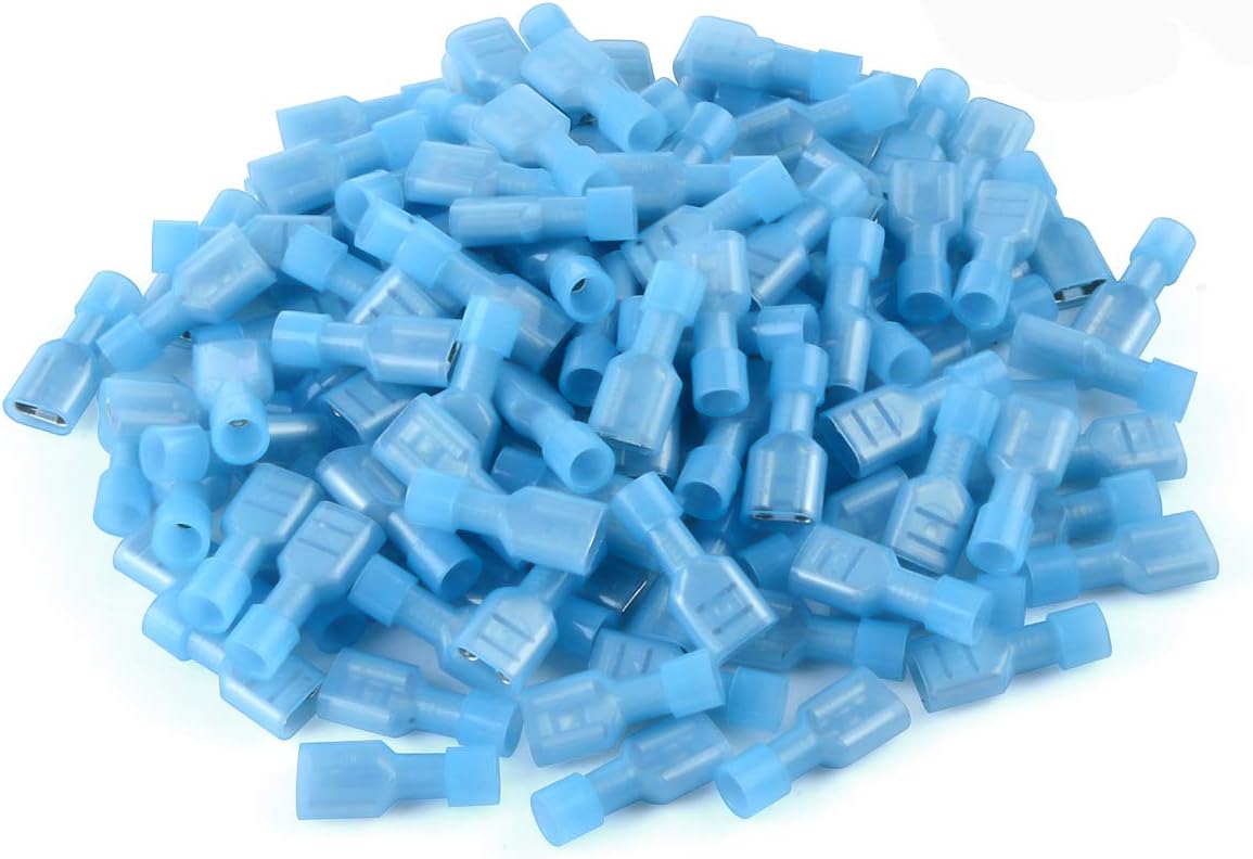 Amazon.com: yueton 100pcs Female Fully Insulated Wire Crimp Terminal ...