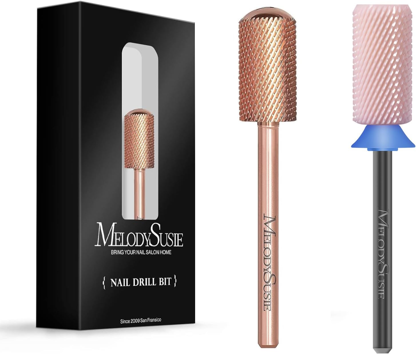 Amazon.com: MelodySusie Safety Nail Drill Bits with Ceramic Chamfer ...