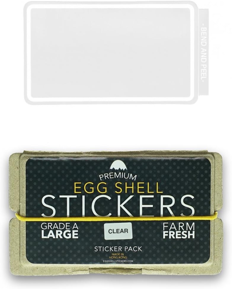 Amazon.com: Egg Shell Sticker Wavy Border Mixed Blanks Pack - 80pcs ...