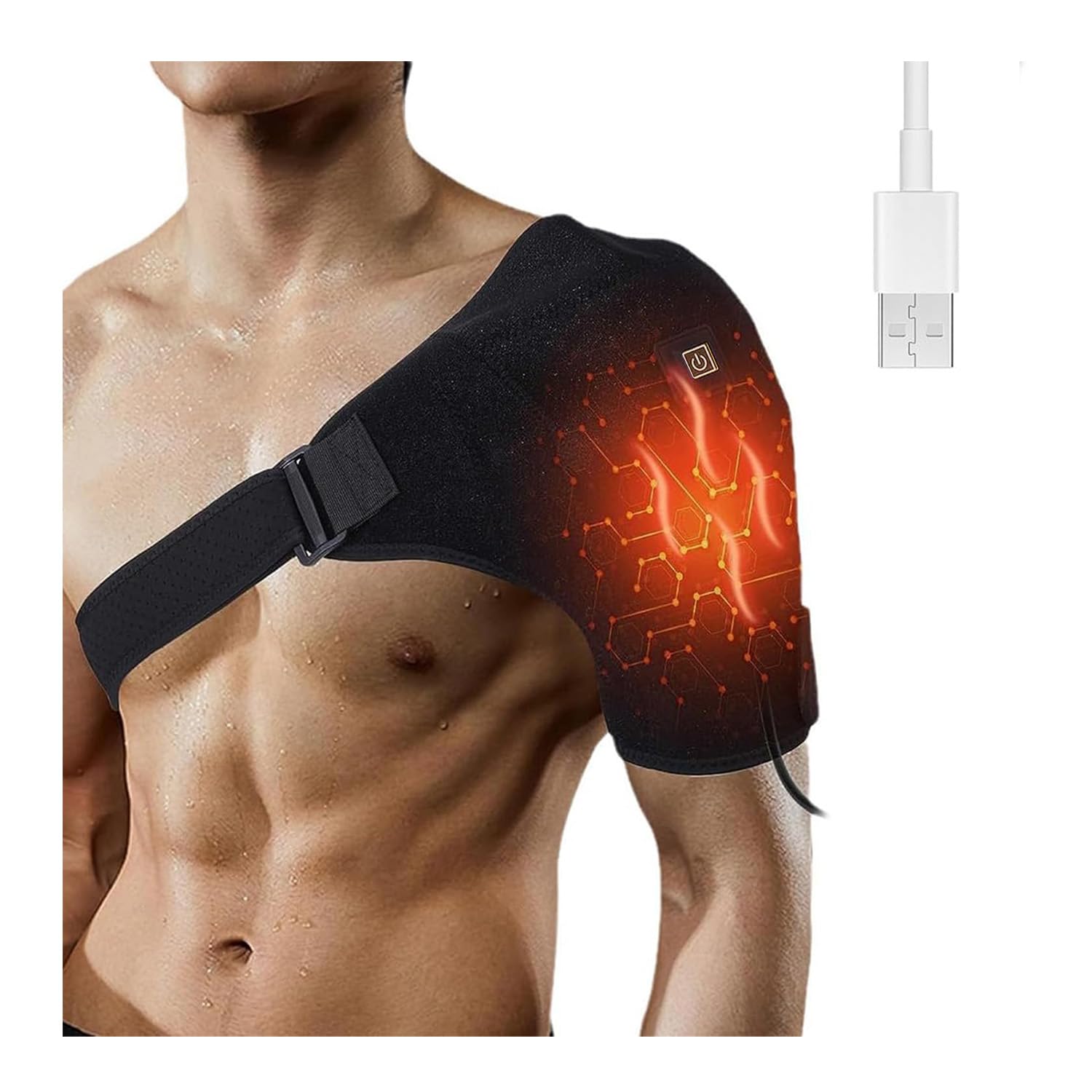 Amazon.com: Shoulder Heating Pad, Rotator Cuff Shoulder Brace Heated ...