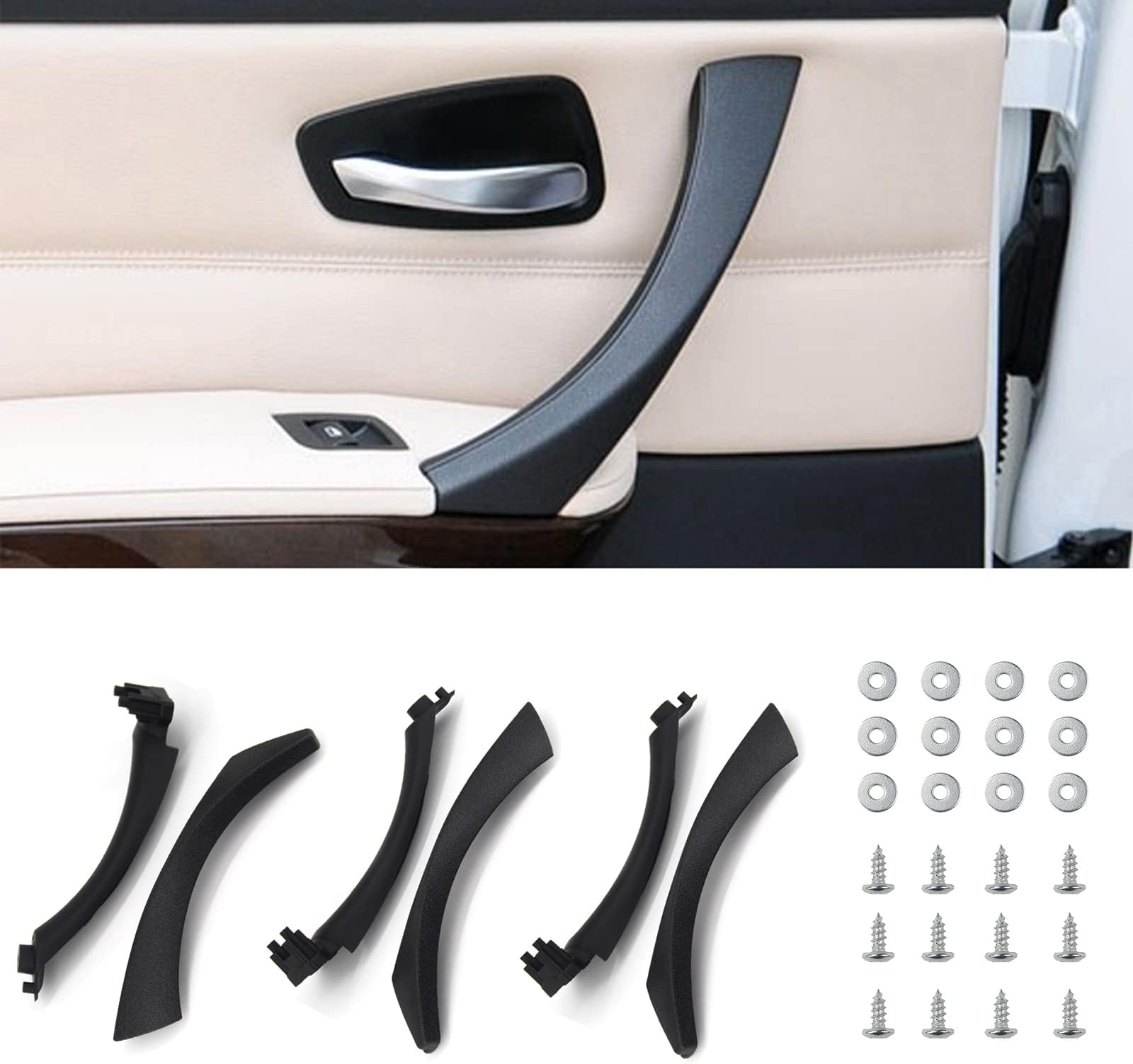 Amazon.com: XtremeAmazing Black Front Right Interior Inner Door Panel ...