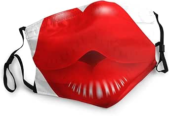 Amazon.com: Face Bandanas Red Lips Sexy Isolated On White Background ...