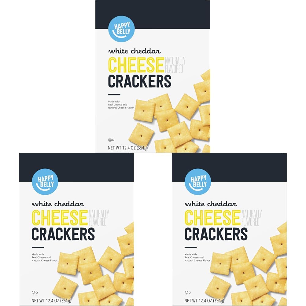 Snapklik.com : BrandHappy Belly White Cheddar Cheese Cracker, 12.4 Ounce