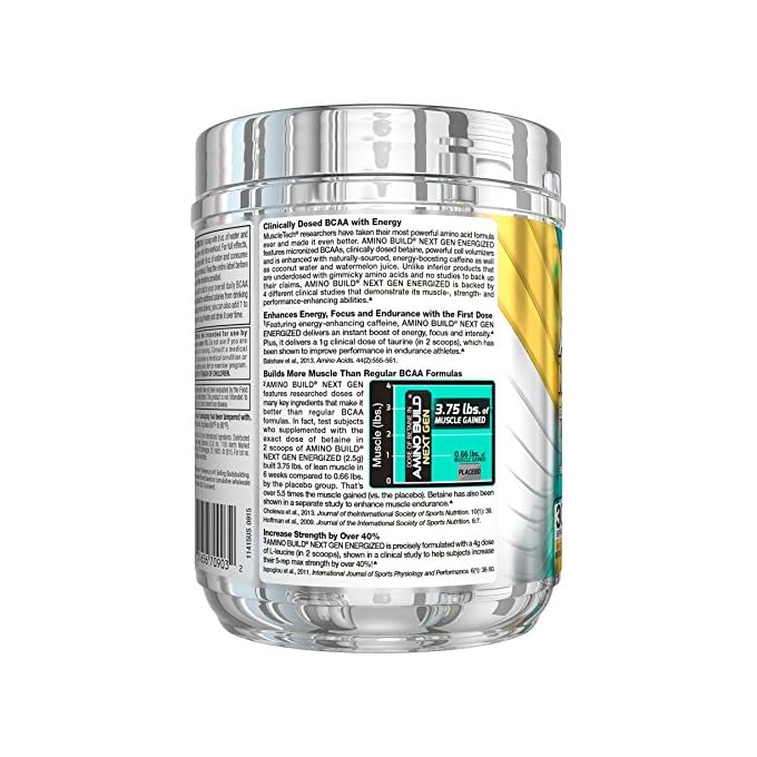 MuscleTech Amino Build Next Gen Energy Supplement, Formulated with BCAA ...