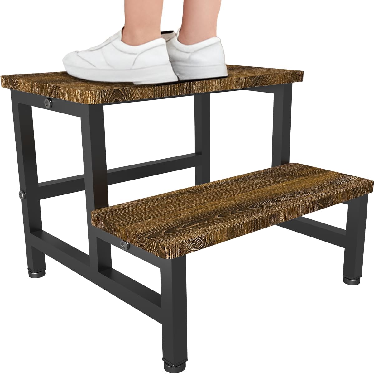 Amazon.com: Tigerden Wooden 2 Step Stool for Toddlers Kids and Adults ...