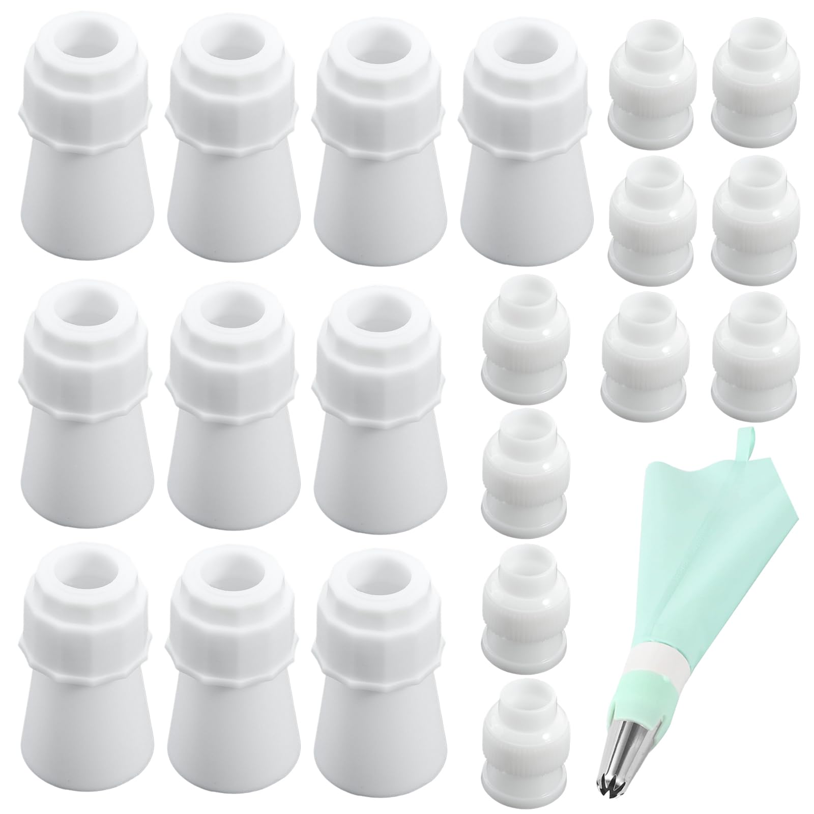 Amazon.com: 20 Pcs Couplers For Piping Bags Plastic Standard Couplers ...