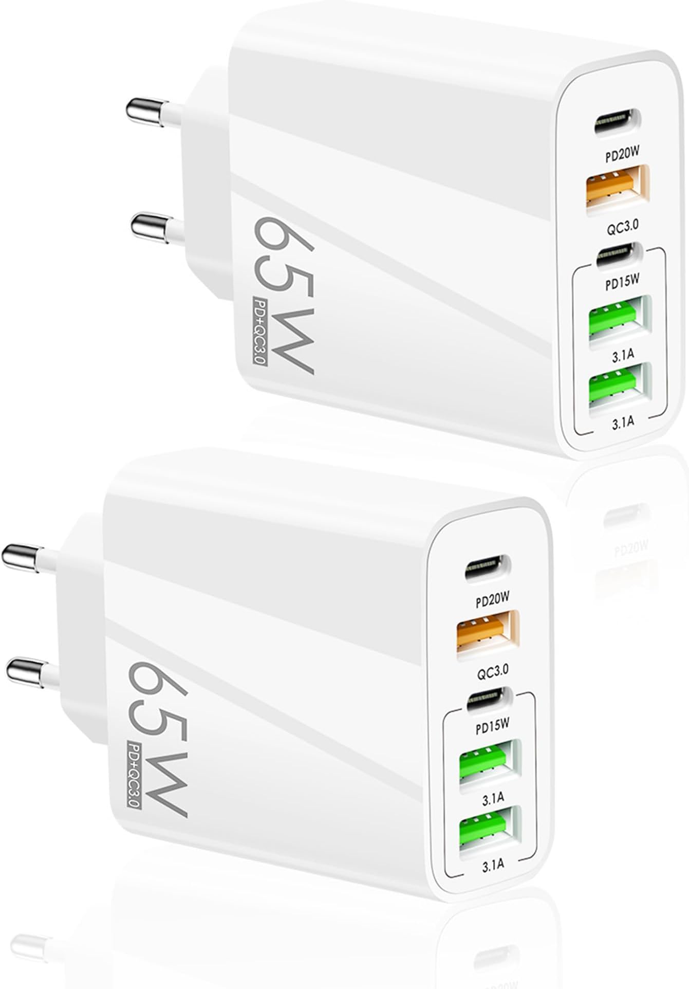Amazon.com: European USB Charger 6.6A 2 Pack, LiFiYiRc PD20W&QC3.0 Fast ...