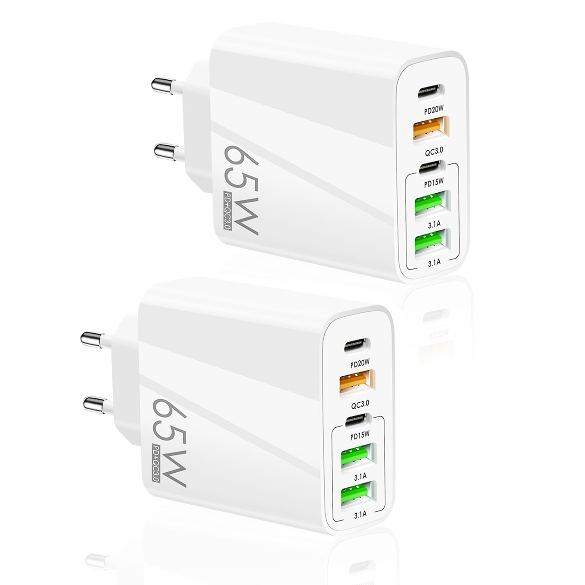 Amazon.com: European USB Charger 6.6A 2 Pack, LiFiYiRc PD20W&QC3.0 Fast ...