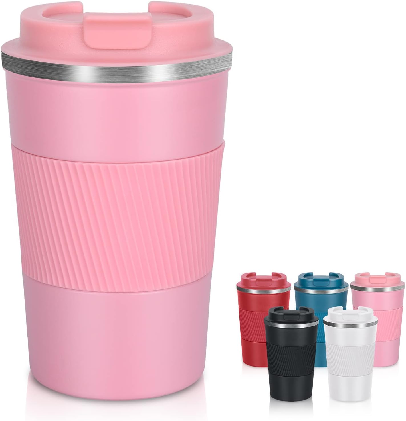 Dycietx Travel Mug with Leakproof Lid Reusable Insulated Coffee Cup for ...