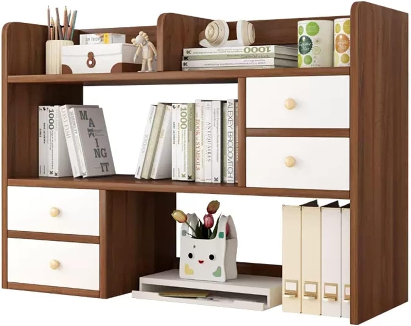 Amazon.com: Bookcase for Computer Desktop - Desktop Countertop ...